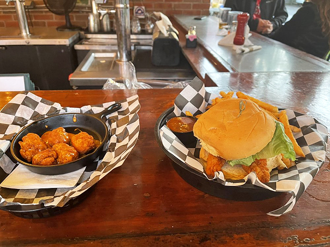 Nashville hot chicken that brings Tennessee heat to the Buckeye State. This sandwich doesn't just speak&mdash;it sings with spicy, crunchy attitude.