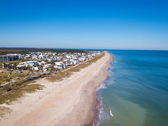 The Atlantic stretches out like nature's infinity pool, meeting a shoreline that's refreshingly uncrowded by Florida standards.