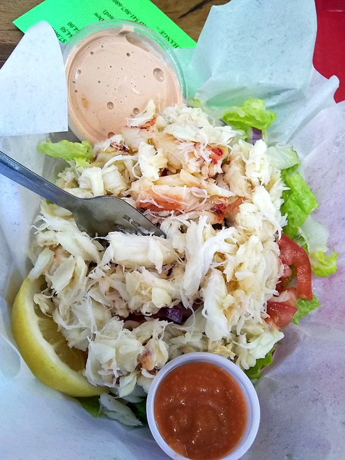 Dungeness crab salad that makes lettuce feel honored to be included. Ocean-fresh protein with just enough accompaniments.