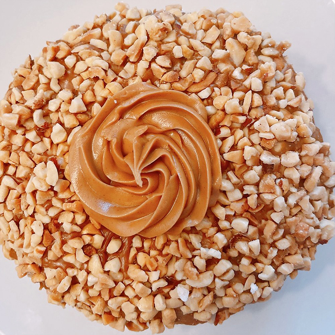 Peanut butter perfection with a rose-like piping that says, "I'm fancy, but I still understand your comfort food needs."