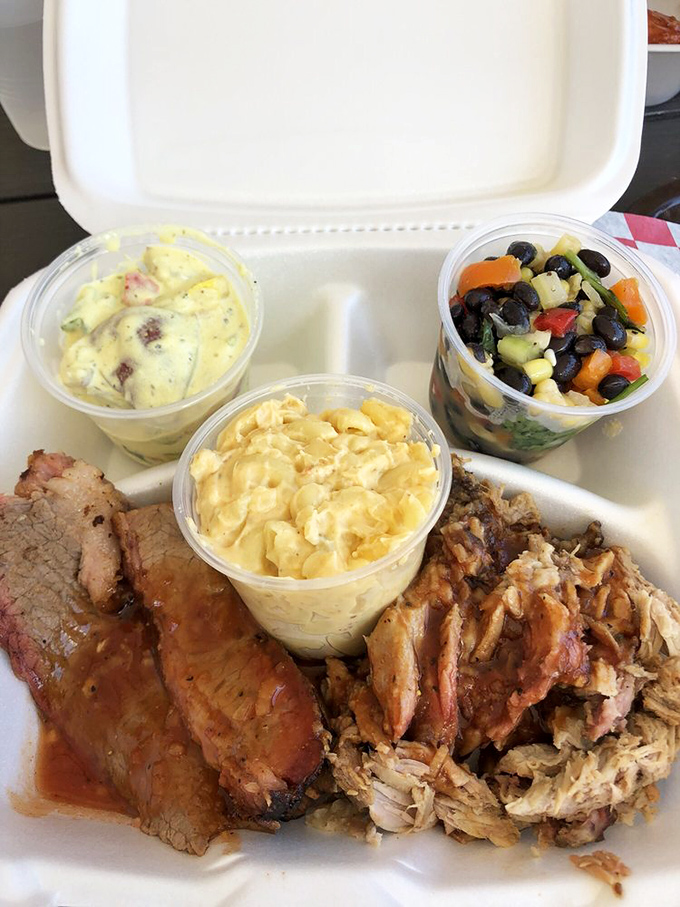 The barbecue equivalent of a greatest hits album. Pulled pork and brisket sharing a plate is like Sinatra and Elvis doing a duet.