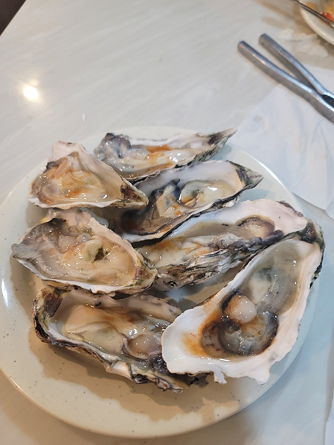 These oysters aren't just sitting there looking pretty—they're waiting to deliver that perfect briny kiss of the ocean to your taste buds.