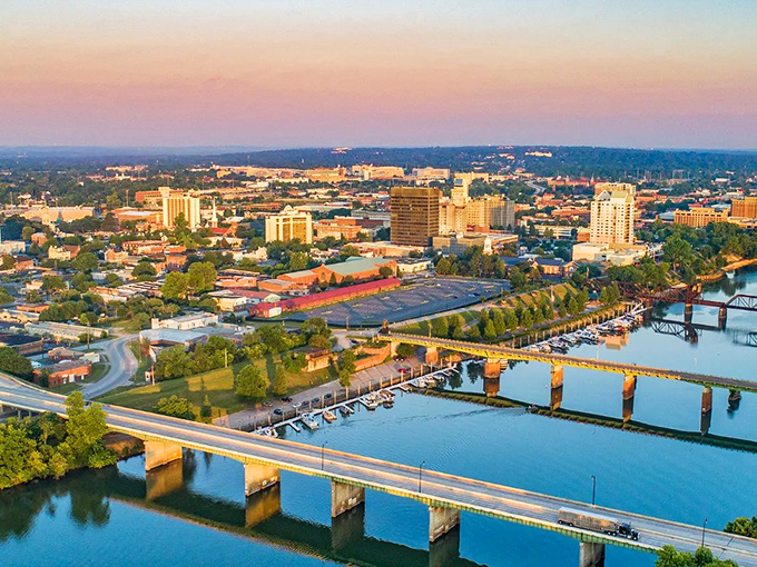 Where bridges connect more than just riverbanks, they link the bustling downtown with quieter neighborhoods across the water.
