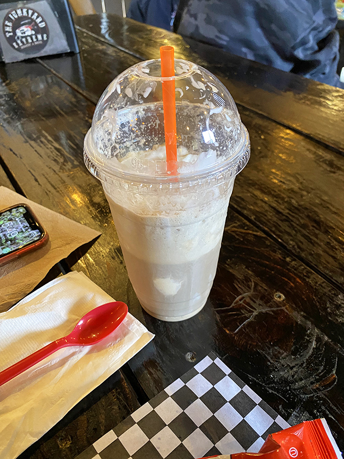 A proper root beer float served in a plastic cup is still one of life's perfect pleasures. Simple, nostalgic, and utterly satisfying. 