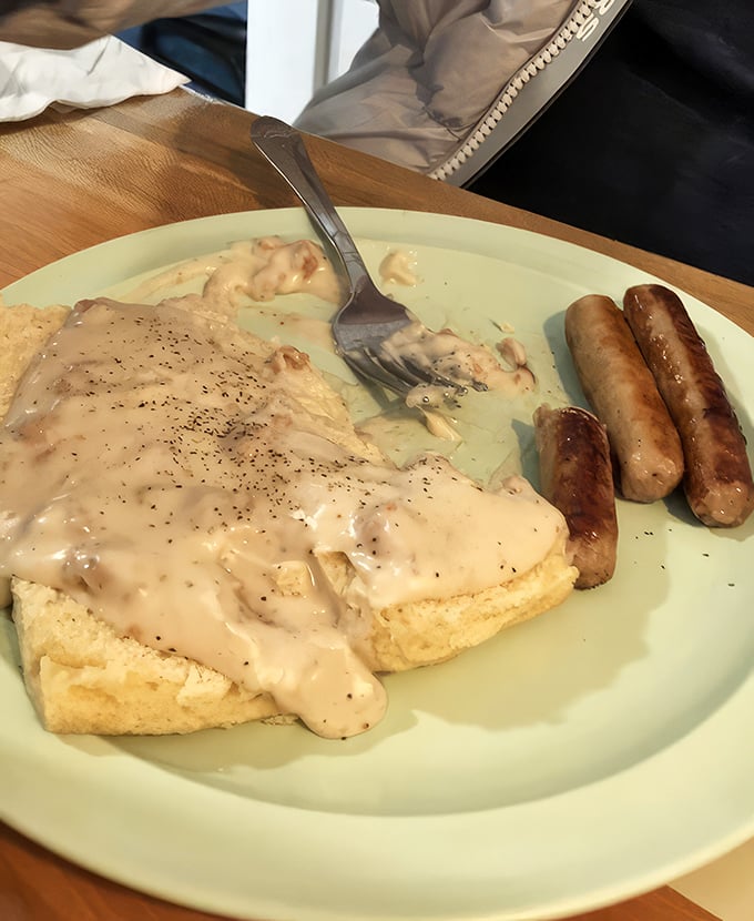 Biscuits and gravy&mdash;the breakfast that says "you won't need lunch today" in the most delicious way possible.
