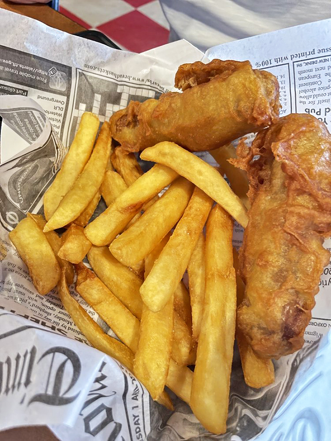 Bangers and chips: where British sausage meets potato in a union more harmonious than the Beatles' greatest hits.