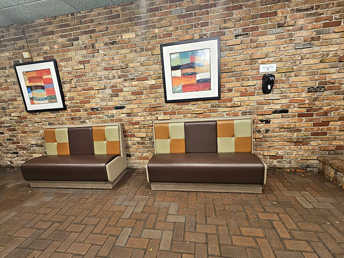 These waiting area benches have witnessed countless "Should we get whole pies to go?" debates while patrons inhale bakery aromas.