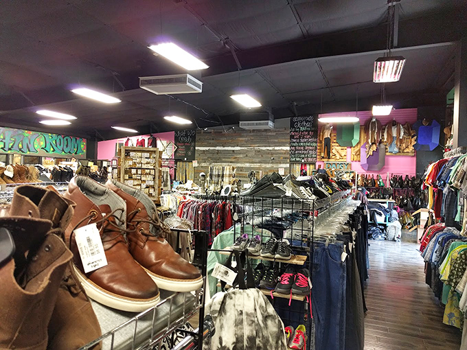 Boot boulevard stretches into the distance. From cowboy classics to urban chic, your next favorite footwear is hiding in plain sight.