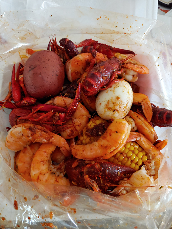 When your seafood comes in a clear bag, it's not just dinner&mdash;it's an event that demands both appetite and strategy.