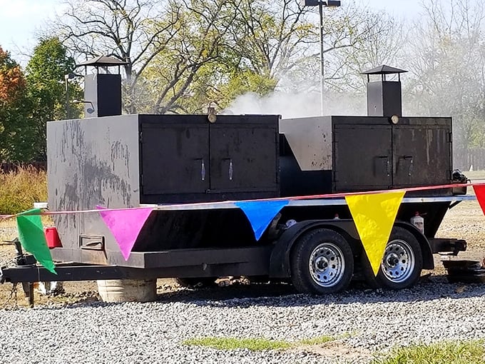 The mothership of flavor—this unassuming smoker works harder than most Fortune 500 CEOs to deliver happiness by the pound.