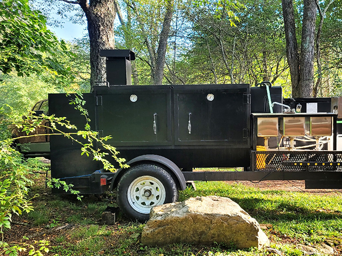 The real magic happens here&mdash;a smoker that transforms time, patience, and hardwood into edible poetry. Barbecue alchemy at its finest.
