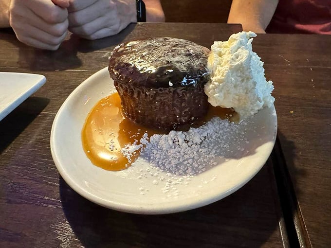 Sticky toffee pudding: where gooey meets glory. A dessert so good, it might make you pledge allegiance to the Queen.