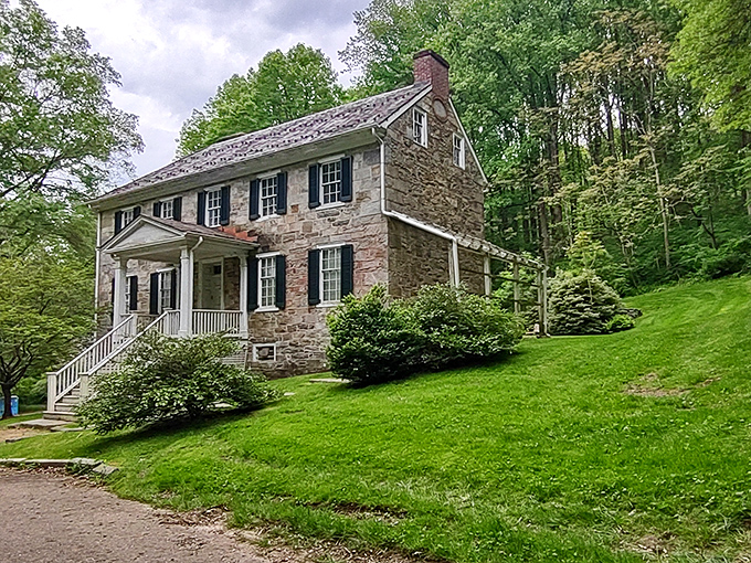 This historic stone home in Susquehanna State Park whispers stories from centuries past. If these walls could talk, they'd need their own podcast series.