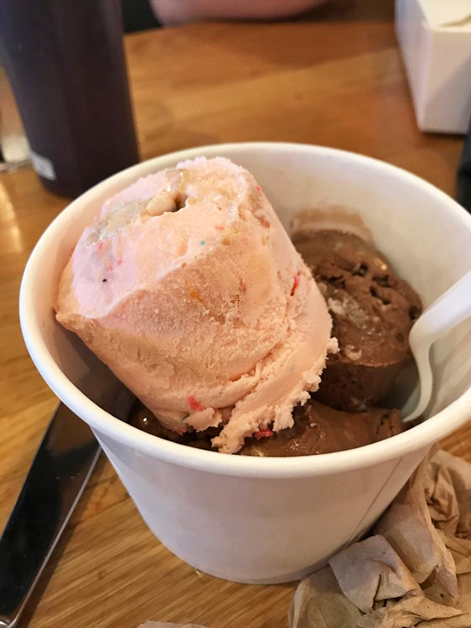 Thrifty ice cream: California's unofficial state treasure. Two scoops of nostalgia served in a cup, proving some childhood joys actually get better with age.
