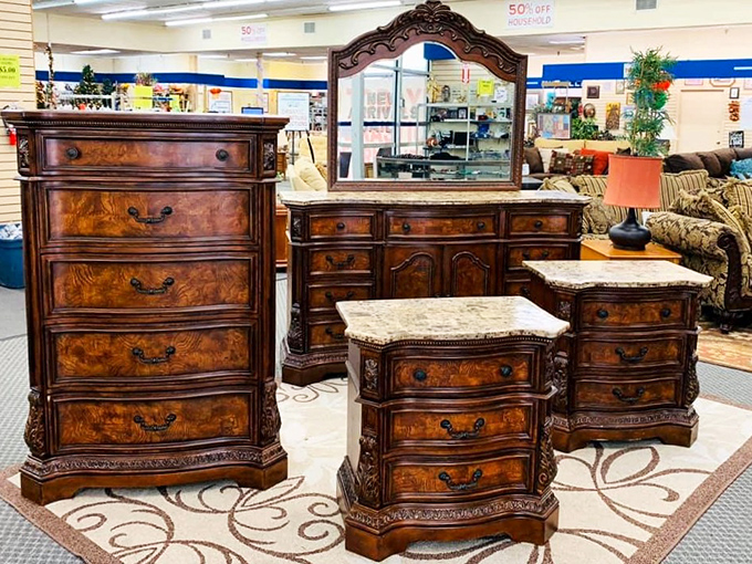 This bedroom set isn't just furniture&mdash;it's baroque-and-roll luxury that whispers tales of elegant dinner parties and sophisticated living.