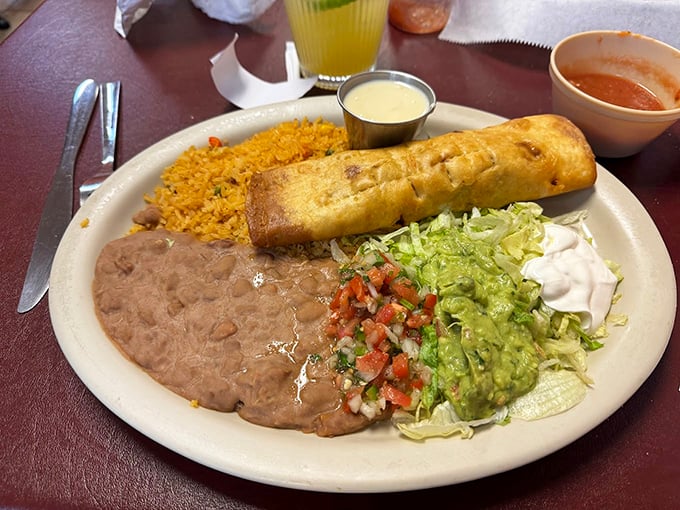 The chimichanga: proof that sometimes the best things in life are wrapped in a tortilla and fried to golden perfection.