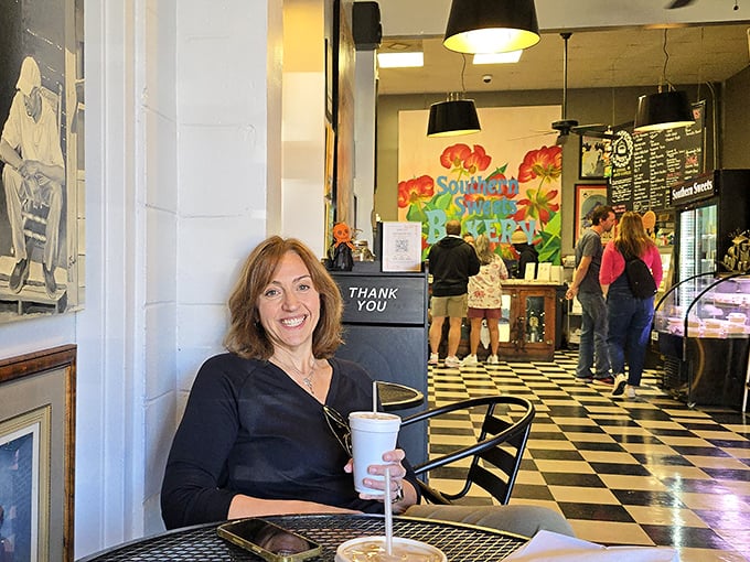 Happy customers are the best advertisement. That smile says "I've discovered something wonderful and I'm already planning my next visit."