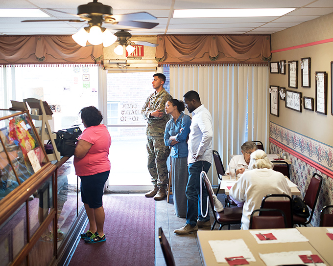 The universal language of anticipation. These folks know good things come to those who wait&mdash;especially when pie is involved.