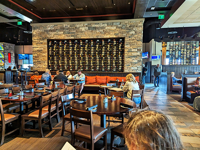 The dining room's warmth comes not just from stone and wood, but from knowing countless celebrations have happened at these very tables.