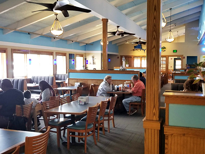 The true measure of a local gem: regular folks enjoying honest food without checking their phones every three minutes.