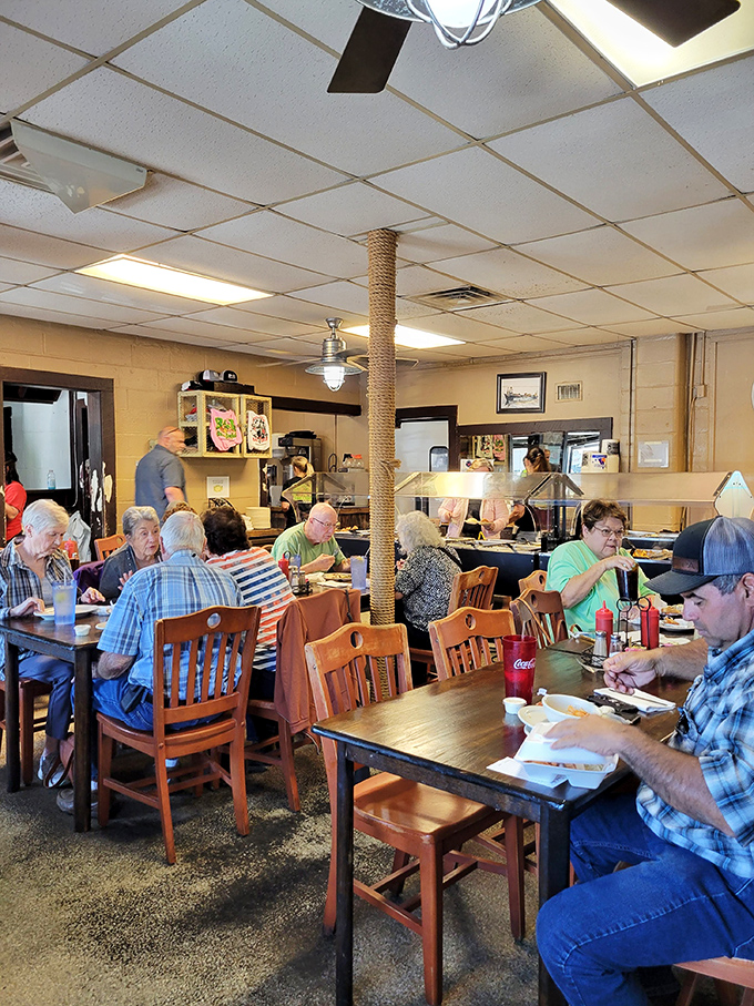 Where locals gather for the food that defines their community. Notice how nobody's looking at their phones&mdash;the plates command full attention.