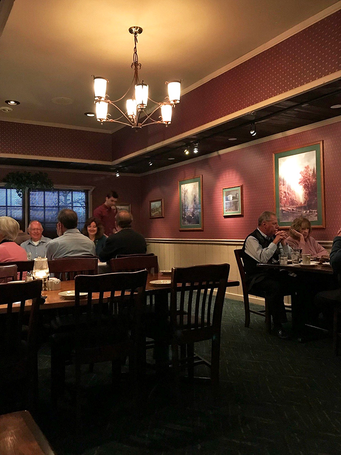 The dining room hums with the satisfied murmurs of patrons who've discovered what Hoosiers have known for years: beef is better here.