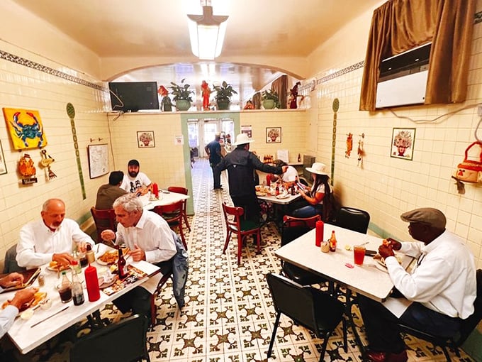 The tiled dining room hosts a democratic assembly of food lovers&mdash;where doctors, construction workers, and tourists find common ground in oyster appreciation.