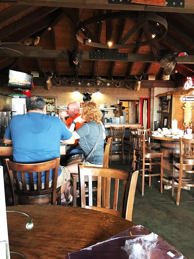 Where fishing tales get taller and seafood disappears faster. Notice nobody's checking their phones&mdash;that's the power of good food.