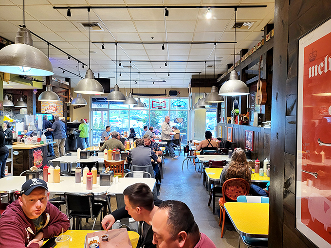 Where BBQ dreams come true&mdash;a full house of happy diners experiencing what might be the highlight of their week.
