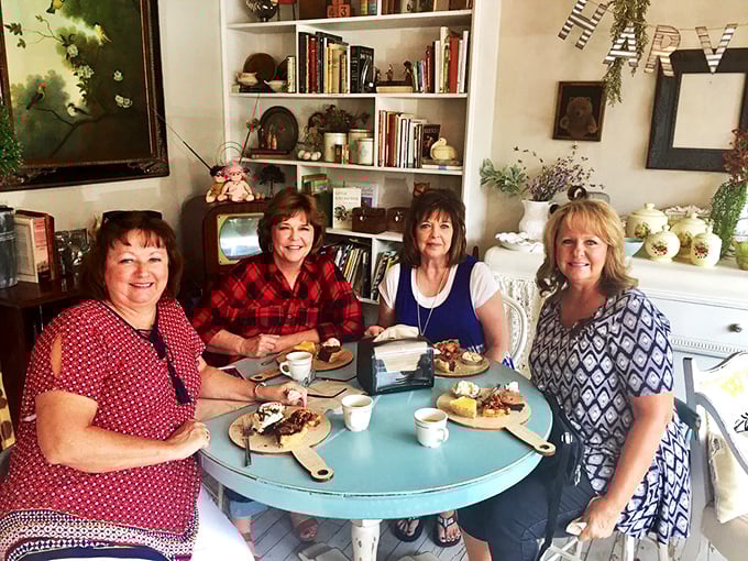 Pie brings people together. These ladies know that sharing slices strengthens friendships and creates memories.