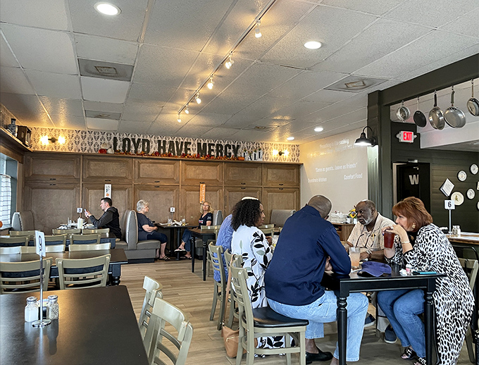 Where strangers become neighbors over plates of shared deliciousness. Notice how nobody's looking at their phones? Food this good demands full attention.
