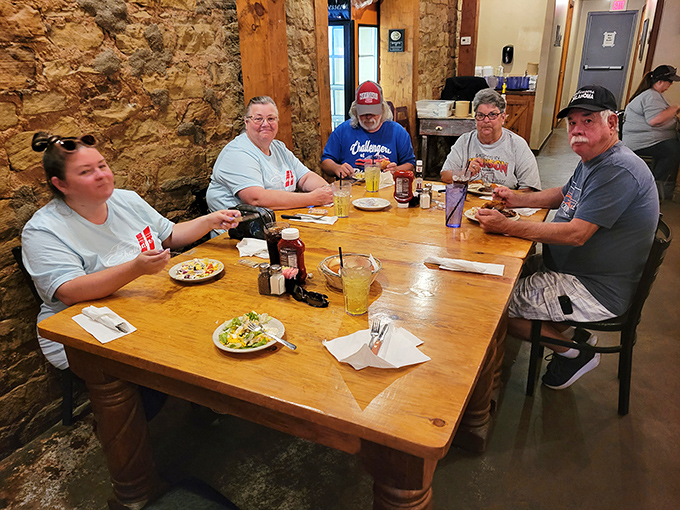 The true measure of a small-town restaurant: locals who've made it their second dining room, gathering around tables that have witnessed decades of family stories.
