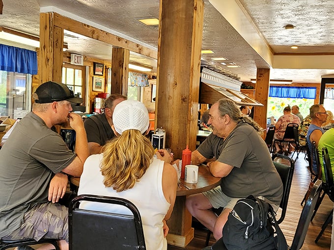 The true measure of a local restaurant: tables filled with regulars who've been solving the world's problems over coffee for decades.