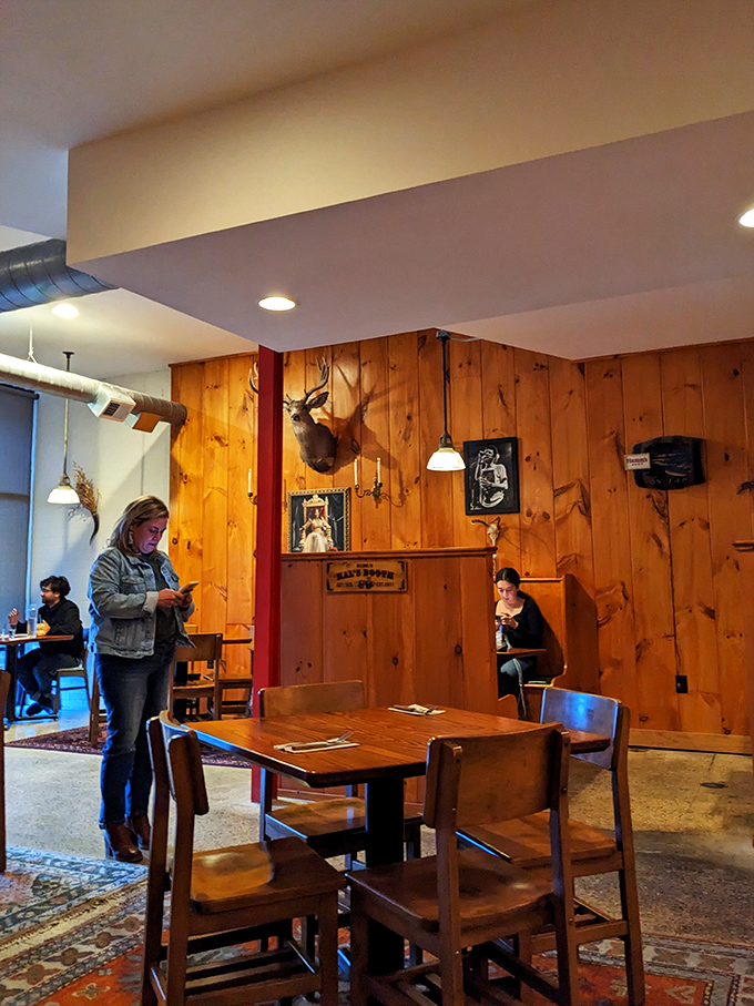 Where barbecue pilgrims come to worship at the altar of smoke, surrounded by wood paneling that's absorbed years of delicious aromas.