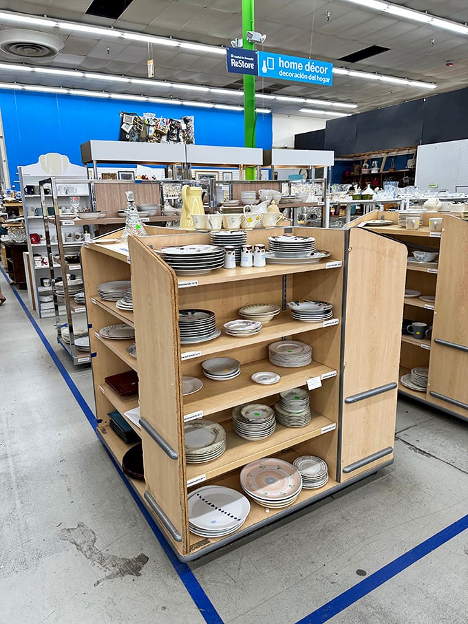 Dish department: The land of pattern discontinuation redemption, where you can finally replace that plate your nephew dropped last Thanksgiving.