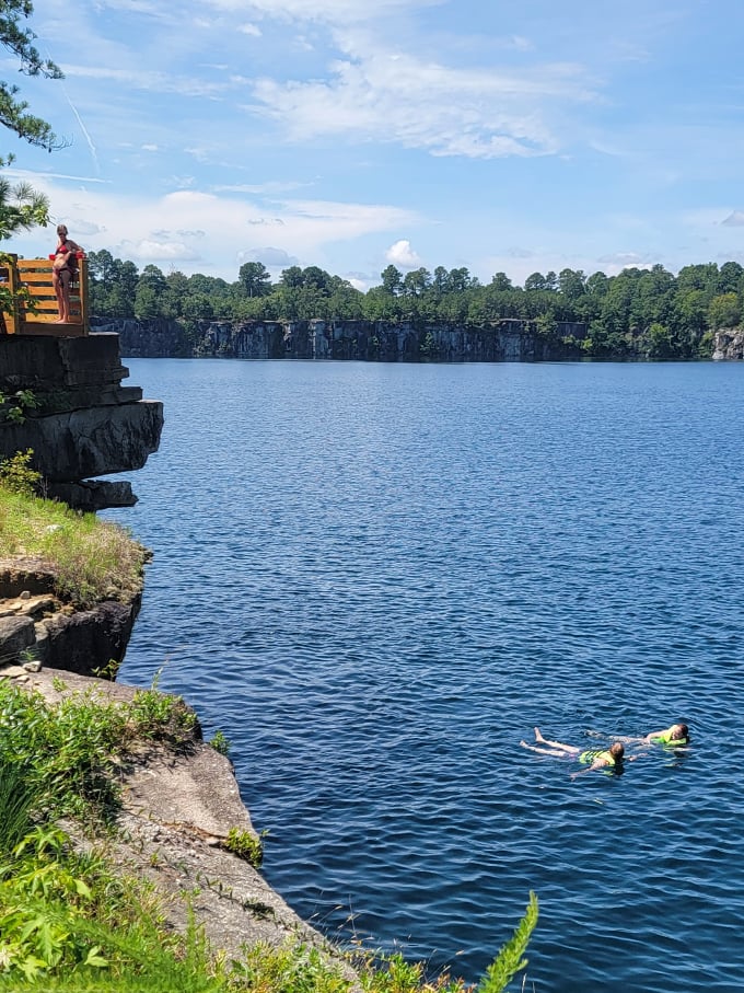 The ultimate leap of faith. This rocky perch offers thrill-seekers a moment of contemplation before gravity takes over and summer memories are made in spectacular fashion.