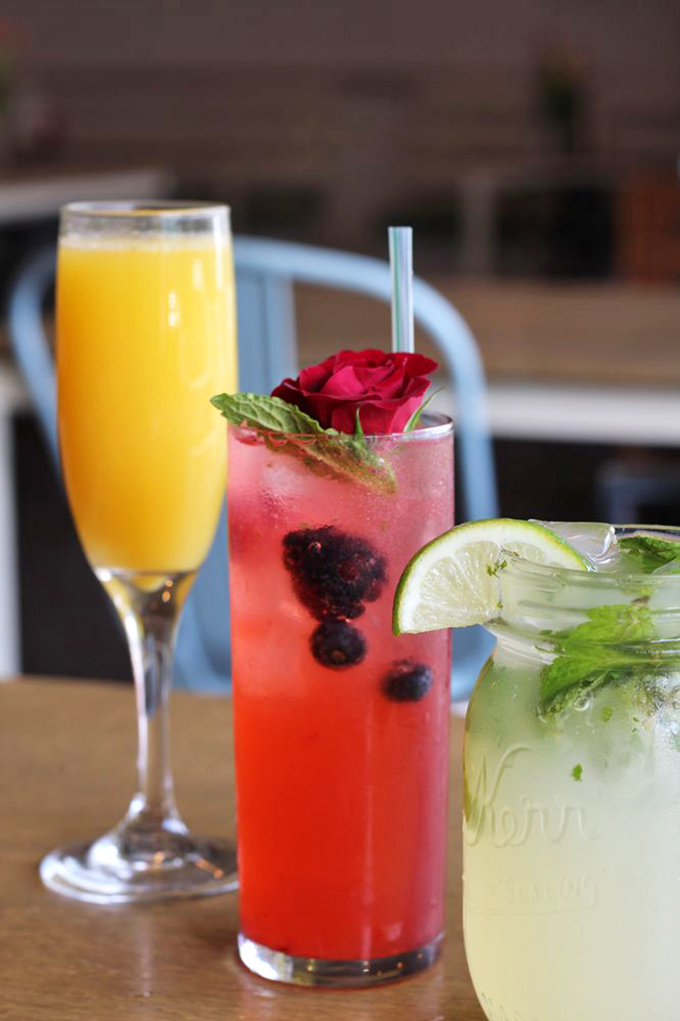 Brunch cocktails that bring the garden to your glass &ndash; a mimosa, berry-infused beauty, and lime refresher that pair perfectly with morning sunshine.