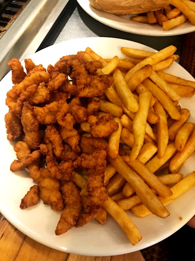 Sometimes lunch calls at breakfast time&mdash;crispy chicken tenders and golden fries that prove Pete's mastery extends beyond the morning menu.