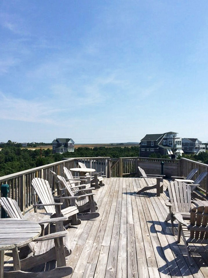 Howard's rooftop deck offers the kind of view money can't buy &ndash; Adirondack chairs positioned for maximum sunset appreciation and life contemplation.