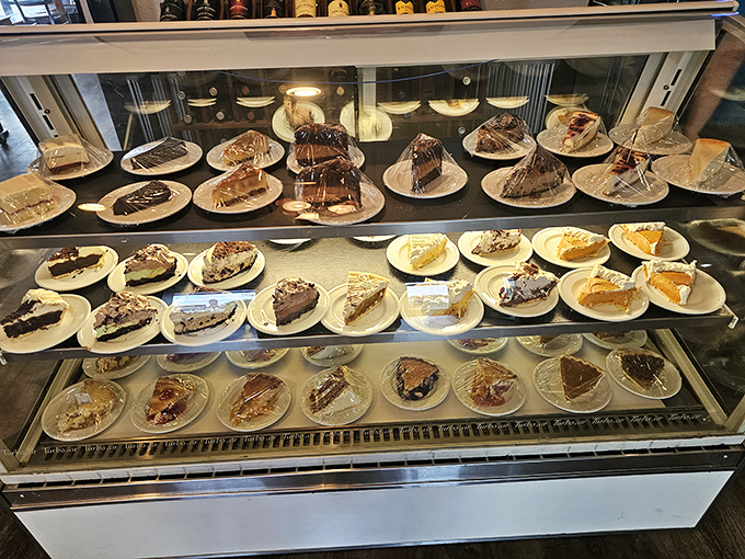 The dessert case that's responsible for countless "I shouldn't, but…" moments. Life is short; eat pie for breakfast occasionally.