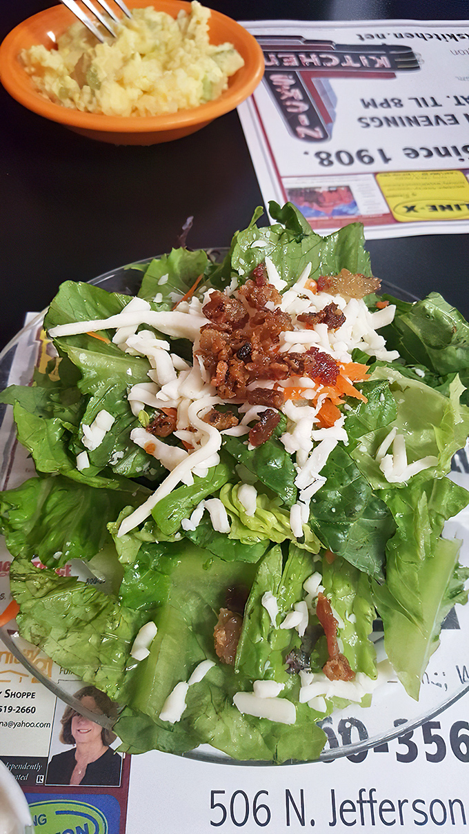 A salad at a diner is like bringing a library book to a rock concert&mdash;surprisingly appropriate when it's topped with this much bacon and cheese.