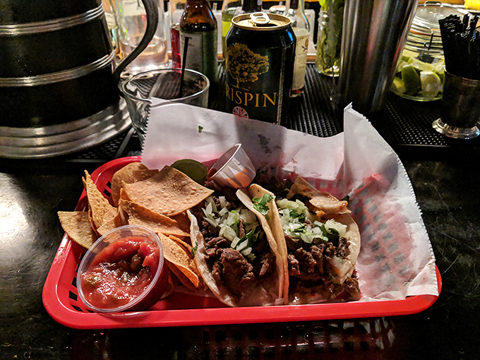 These aren't your average tacos – they're the kind of street food that makes you forget you're supposed to be focusing on Pac-Man.