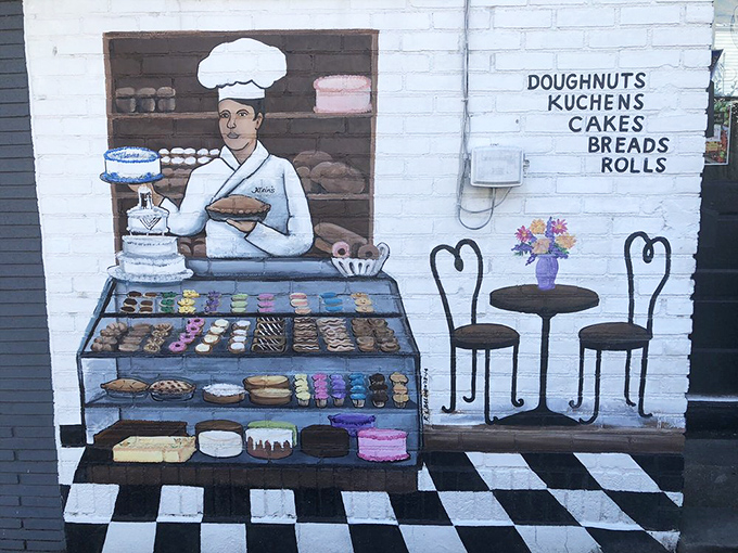 The exterior mural tells you everything you need to know&mdash;this is a place that takes donuts seriously while never taking itself too seriously.