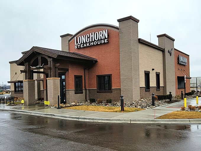 LongHorn's distinctive architecture stands out in any neighborhood. Sometimes reliable steak satisfaction trumps culinary adventure.