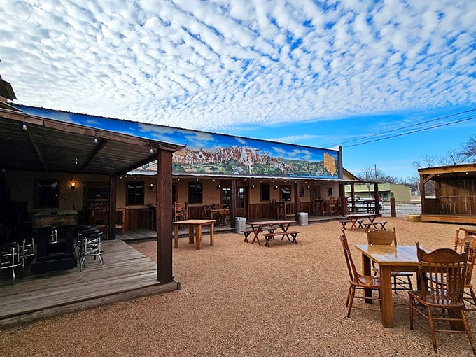 Silver Spur's weathered exterior tells stories of cattle drives past, while inside, they're writing new legends with every perfectly grilled ribeye.