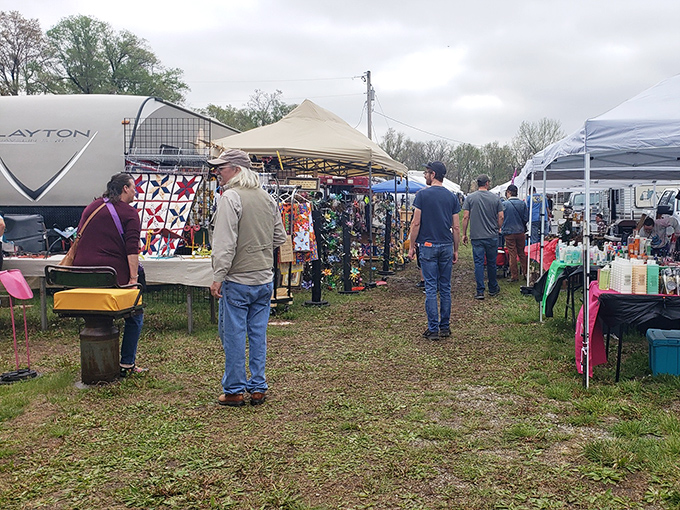 Sparks Flea Market transforms rural fields into a bargain hunter's paradise&mdash;where social distancing happens naturally as shoppers spread out in pursuit of deals.