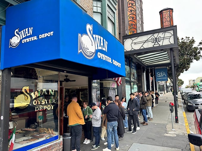 Swan Oyster Depot: That line outside isn't a deterrent&mdash;it's a preview of coming attractions. San Francisco's seafood temple requires patience and rewards faith.