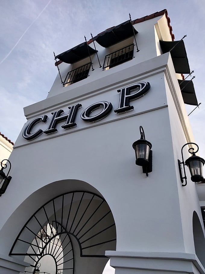 Clean lines, white walls, and a sign that simply states what matters. No distractions from the beef brilliance.