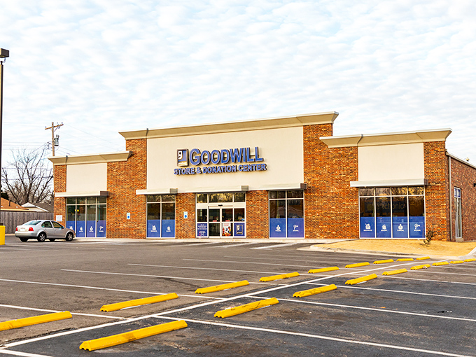 The thrift mothership has landed, with a parking lot ready for donations and a building waiting to be explored.