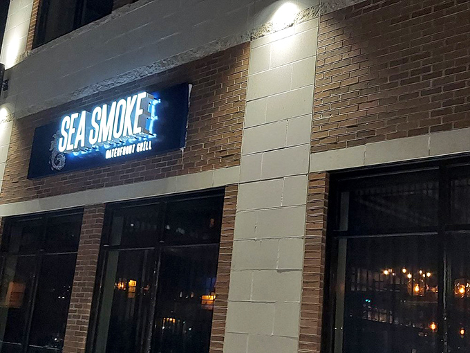 The neon blue sign glows like a beacon for seafood lovers. Inside, the Hudson River views are almost as impressive as what's on your plate.